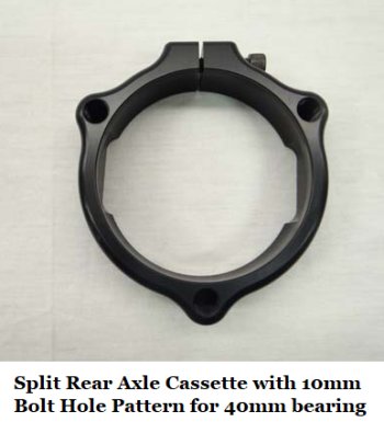 Rear Axle Cassettes - Split 10mm for 40mm Bearing | 40mm Axles ...